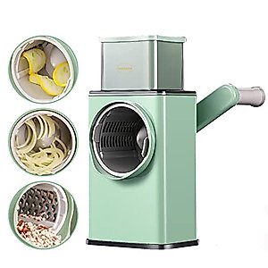 TIKBABA Rotary mandoline slicer,Chopper Vegetable Cutter(Green)