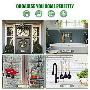 SmilDay Suction Cup Hooks, Heavy Duty Suction Hooks for Wreaths Windows Kitchen, Shower Hooks for Inside Shower Supports 10 lbs (4Packs,Clear)