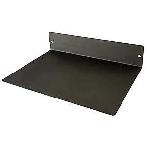 DIY CARTEL Made in USA Linear Floating Shelf - Forged Raw Steel - Industrial Heavy Duty Metal Wall Mounted Modern Rustic Farmhouse Designed Shelf (12-inch X 8-inch)