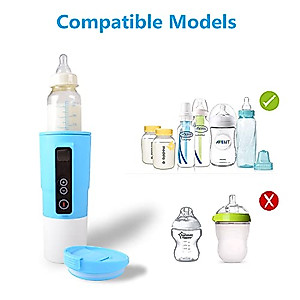 12V Baby Bottle Warmer Car Bottle Warmer for Breastmilk Bottle Heater for Babies Smart Temperature Control Mug for Coffee/Tea/Beverage/Milk and Hot Chocolate (Blue)