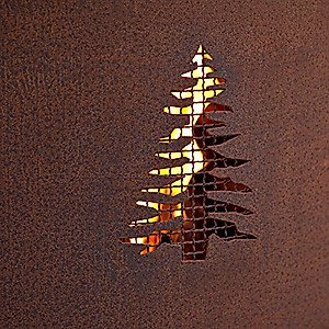 Patina Products F108, 30 Inch Moose & Trees Fire Pit