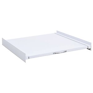 CHARMMA Double Washing and Drying Machine Pedestal with Drawers White