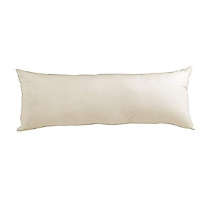 Cotton Star 100% Organic Cotton 600 Thread Count Pillowcases Premium Ivory Cotton Pillowcases, Body Pillowcase Pillow Covers, 20 x 72 inch (Body Pillow Case - 20" x 72", Ivory)