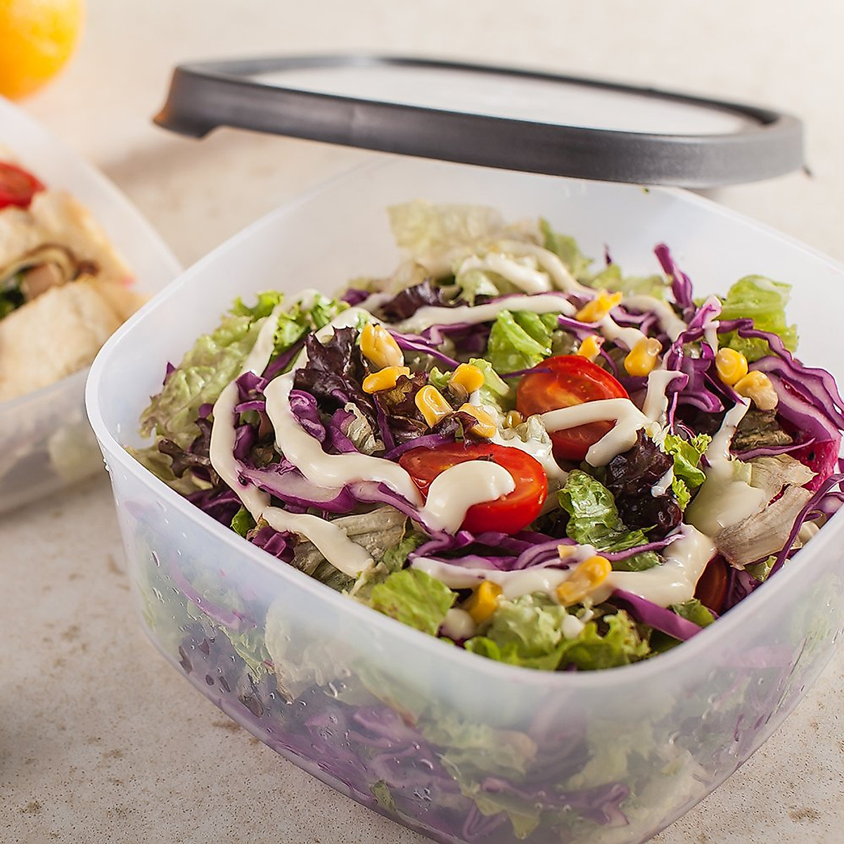 Wham 6PCS BPA Free Reusable Plastic Container Food Saving Storage Set Safe Food Box Set - Airtight, Leakproof, Microwave, Freezer & Dishwasher Safe, Set of 3, (4 Cup)