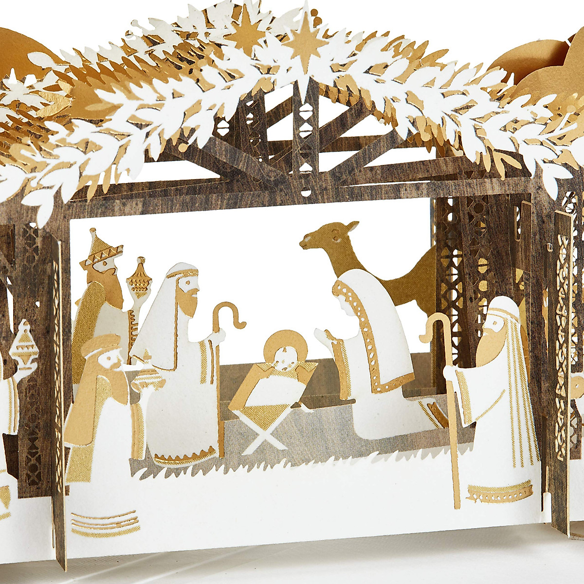 Hallmark Signature Paper Wonder Religious Pop Up Christmas Card (Nativity)