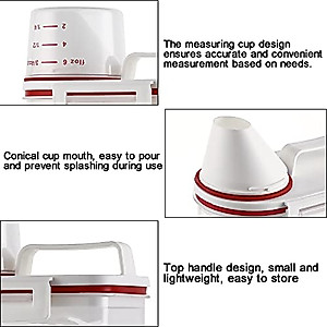 2Pack Rice Storage Bin Cereal Containers Dispenser,BPA Free Plastic Airtight Dry Food Storage Containers for Oatmeal, Grain, Cereal, Flour(blue+Red)