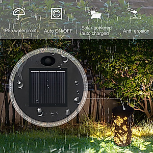 Solar Lights Replacement Top 2 Pack for Outdoor Hanging Lanterns(3.3inch) Use for Outdoor Hanging Lanterns Garden Patio Table Decor