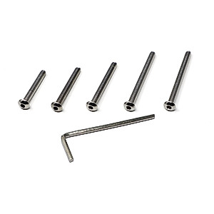 iexcell 50 Pcs M4 x 30/35/40/45/50 Stainless Steel 304 Hex Socket Button Head Cap Screws Bolts Assortment Kit