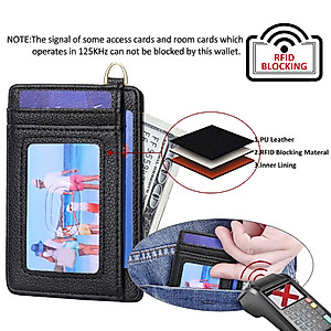 GEEAD Slim Minimalist Front Pocket RFID Blocking Card Holder Wallets for Men & Women