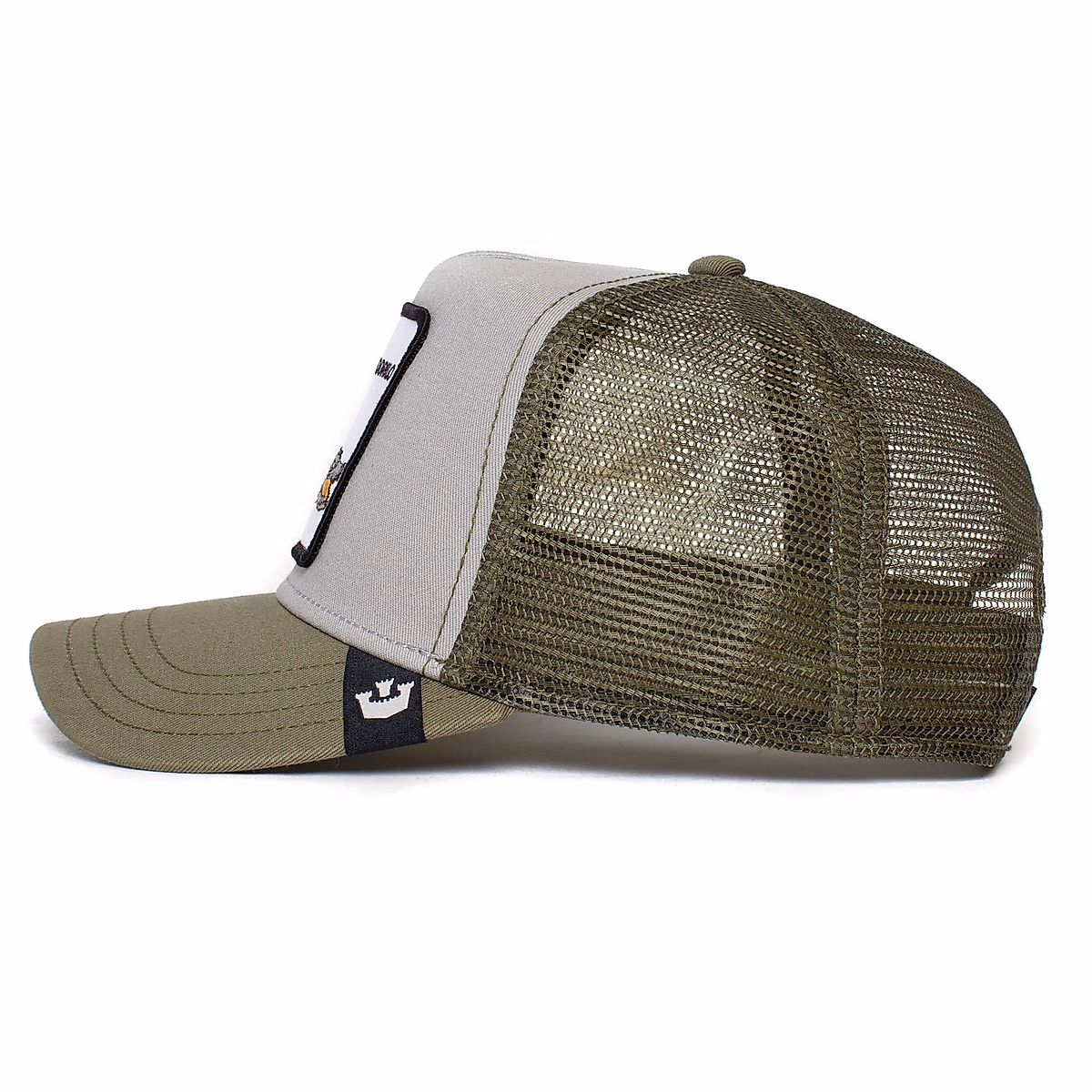 Goorin Bros. The Farm Unisex Spanish-Language Adjustable Mesh Trucker Hat, Olive (Crocodillio), One Size