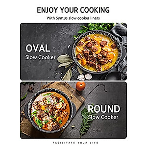 Syntus Slow Cooker Liners, Cooking Bags Large Size Crock Pot Liners Disposable Pot Liners Plastic Bags, Fit 3QT to 8QT for Slow Cooker Crockpot Cooking Trays, 13"x 21" 1 Pack (15 Liners)