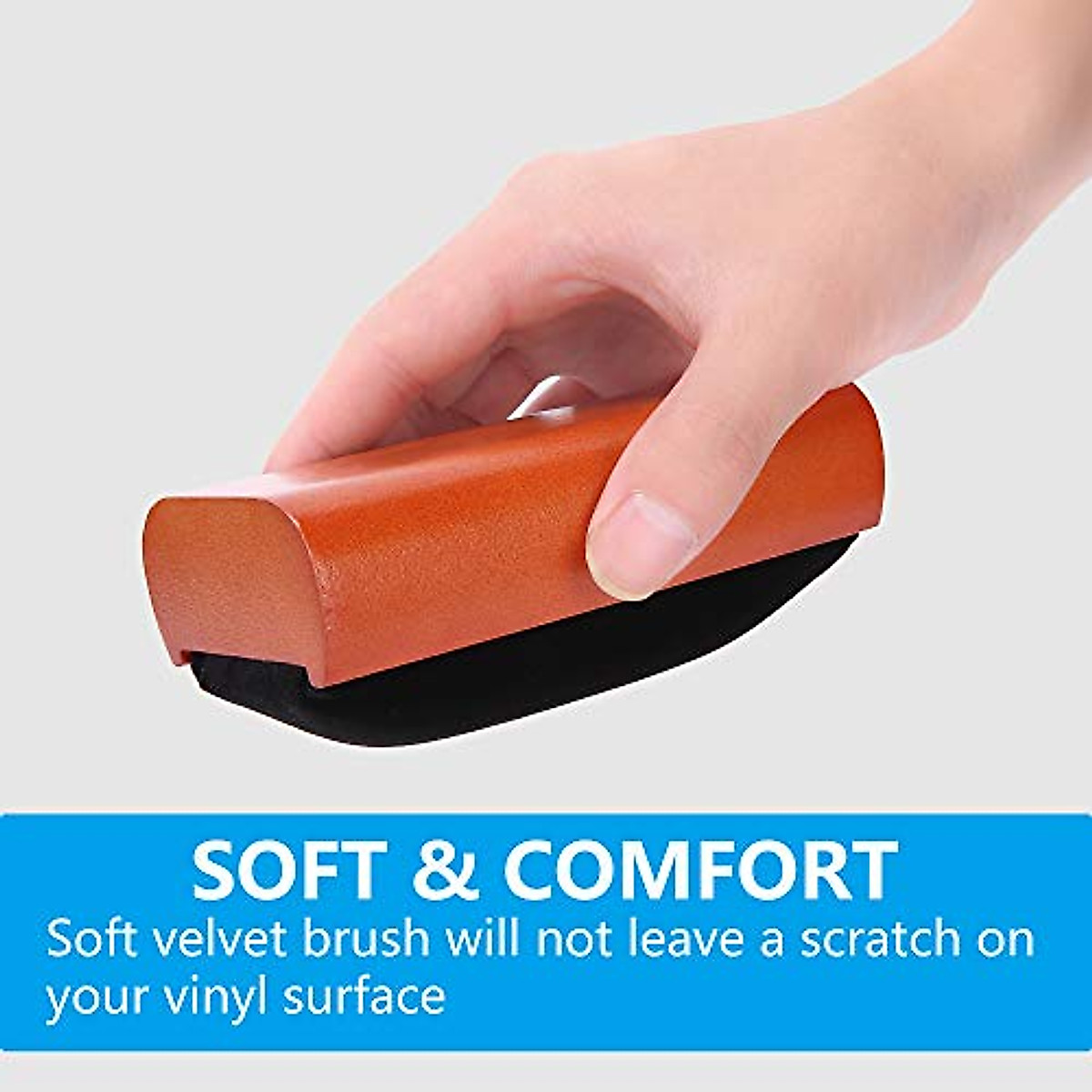 5 in 1 Vinyl Record Cleaning Solution Kit, Includes Soft Velvet Record Brush, Vinyl Cleaning Liquid, Stylus Cleaner & Brush and Carry Pouch