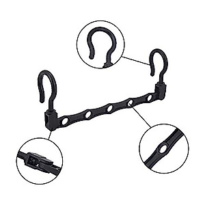 Black Space Saving Hangers,20pcs Closet Organizers and Storage,Magic Hangers Space Savers Bedroom for Clothes