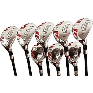 iDrive Hybrids Senior Men’s Golf All Complete Full Set, which Includes: #3, 4, 5, 6, 7, 8, 9, PW Senior Flex with Premium Arthritic Grip Right Handed Utility “A” Flex Clubs