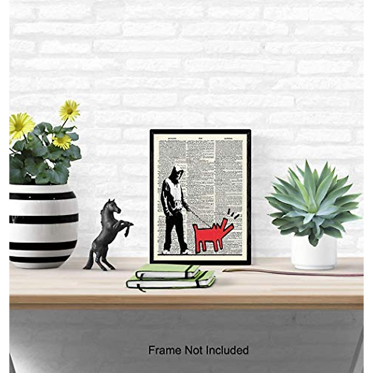 Banksy Graffiti 8x10 Wall Decor Picture - Modern Art Decoration Poster for Home, Apartment, Office, Dorm, Living Room, Bedroom, Bathroom - Gift for Contemporary Urban Street Mural Fan