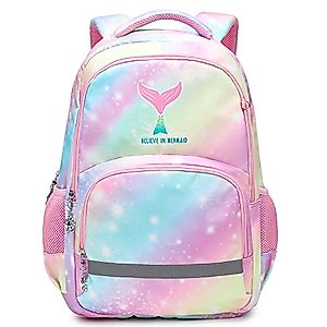 Robhomily Kids Backpack for Girls, Pink Unicorn Girls’ Backpack for Elementary Preschool Kindergarten School, 16 Inch School Backpack for Girls with Lightweight Water Resistant