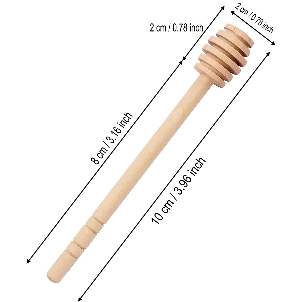4 Inch Honey Dipper Sticks - 100PCS Wooden Honey Dipper, Mini Honeycomb Stick, Honey Stirrer Stick for Honey Jar Dispense Drizzle Honey and Wedding Party Gift