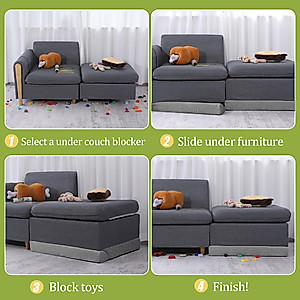 MABAZOO Triangular Toy Blocker for Under Furniture, Under Couch Blocker, Under Sofa Toy Blockers for Pets, Bed Blockers for Under Bed, Stop Things from Sofa, Bed, Other Furniture(3 Pack)