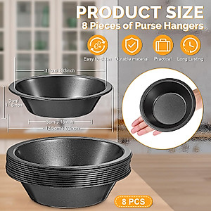 Gandeer 8 Pieces 4 Inch Small Pie Pan Mini Black Pot Pie Tins Round Tart Pans for Baking Carbon Steel Pizza Nonstick Plate Bakeware Set Oven Air Fryer Cake Bread Meat Dessert