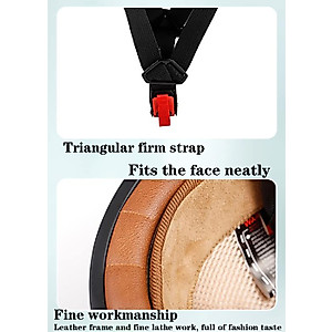 YMKJGZS Motorcycle Half Helmet Buckle DOT Approved with Retractable Inner Release Half Face Cycling Helmets German Motorcycle Half Helmet Small and Light Skull Capfor Men Women Adult (F,XL)