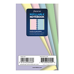 Filofax B122020, Notebook Refill, Pocket Size, Pastel colors, Plain Paper