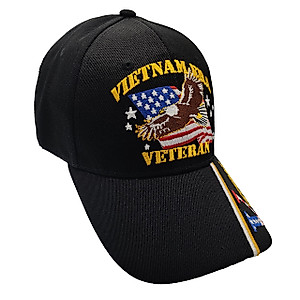 Vietnam Era Veteran Eagle with V Hat - Black