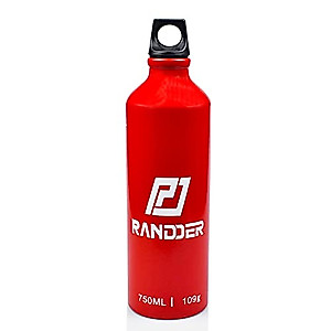 RANDDER 2 Pack 750ML Liquid Fuel Bottle for Motorcycle, Camping and Emergencies (0.75 liter)