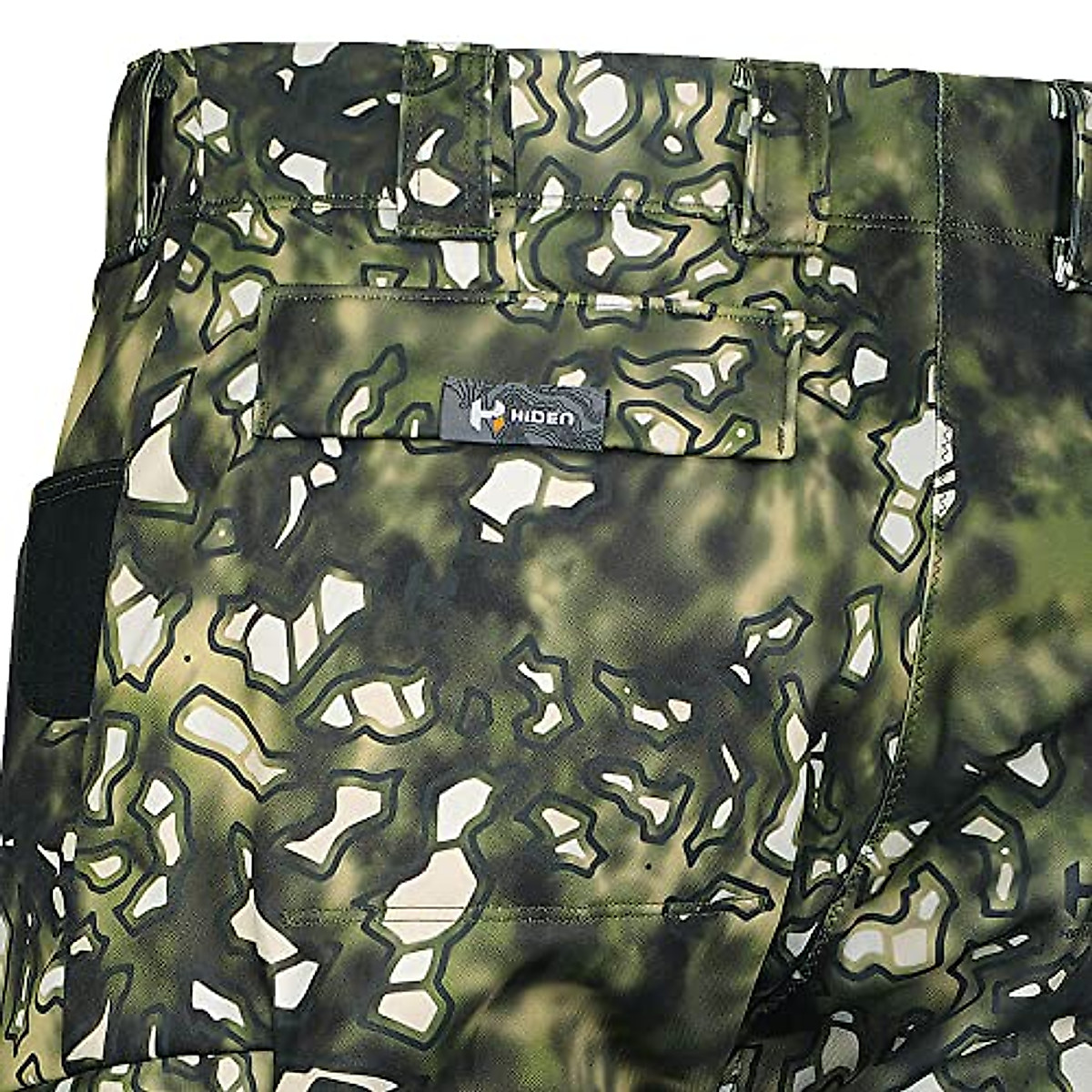 HIDEN Super Stalk Camo Hunting Pants for Men, Water Repellant, Ultra Silent, Turkey Hunt, Forest Camo, 38W x 32L