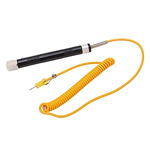K Type Handheld Outside Thermocouple Probe NR 81531B Straight Shank Thermocouple Probe Replacement 5 Seconds Response -50-500℃