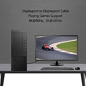 DisplayPort to Displayport Cable 6 Feet,Anbear Gold Plated Display Port to Display Port Cable 4K@60HZ Resolution(Male to Male) for DisplayPort Enabled Desktops and Laptops to Displays (10 Pack)