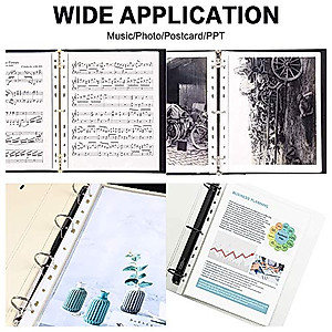 Sheet Protectors, HERKKA 500 Pack Heavy Duty Page Protectors Holds 8.5 x 11 inch Sheets, 9.25 x 11.25 inch Top Loading, Clear, Reinforced 11-Hole Fit for 3 Ring Binder