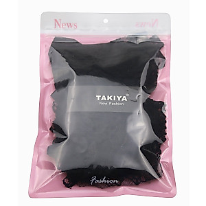 TAKIYA Womens Lace Garter Belt Panties & Sheer Stockings 3 Pieces Lingerie Sets