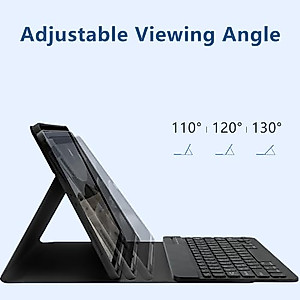 TQQ for iPad Air 13-inch (M3/M2, 2025/2024) & Pro 12.9 inch Case with Keyboard, Keyboard case for 12.9-inch iPad Pro 6th/5th Gen - with Pencil Holder for iPad Air 13-inch/iPad Pro 12.9 Black