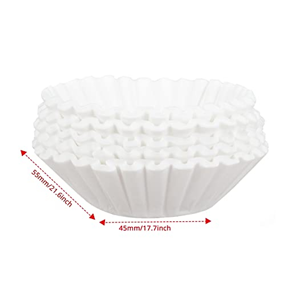 DEFUTAY 1-4 Cup Coffee Filters,Cup Basket Coffee Filters,Natural Unbleached