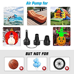 4 Set Replacement Nozzles, Plastic Pump Nozzles, 3 Size for Air Bed, Air Pump Nozzles for Inflatables, Air Mattress