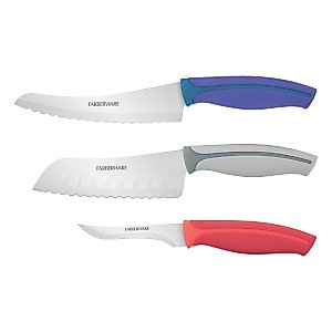 Farberware Precise Slice Utility Knife Set, 3 Piece, Multicolor
