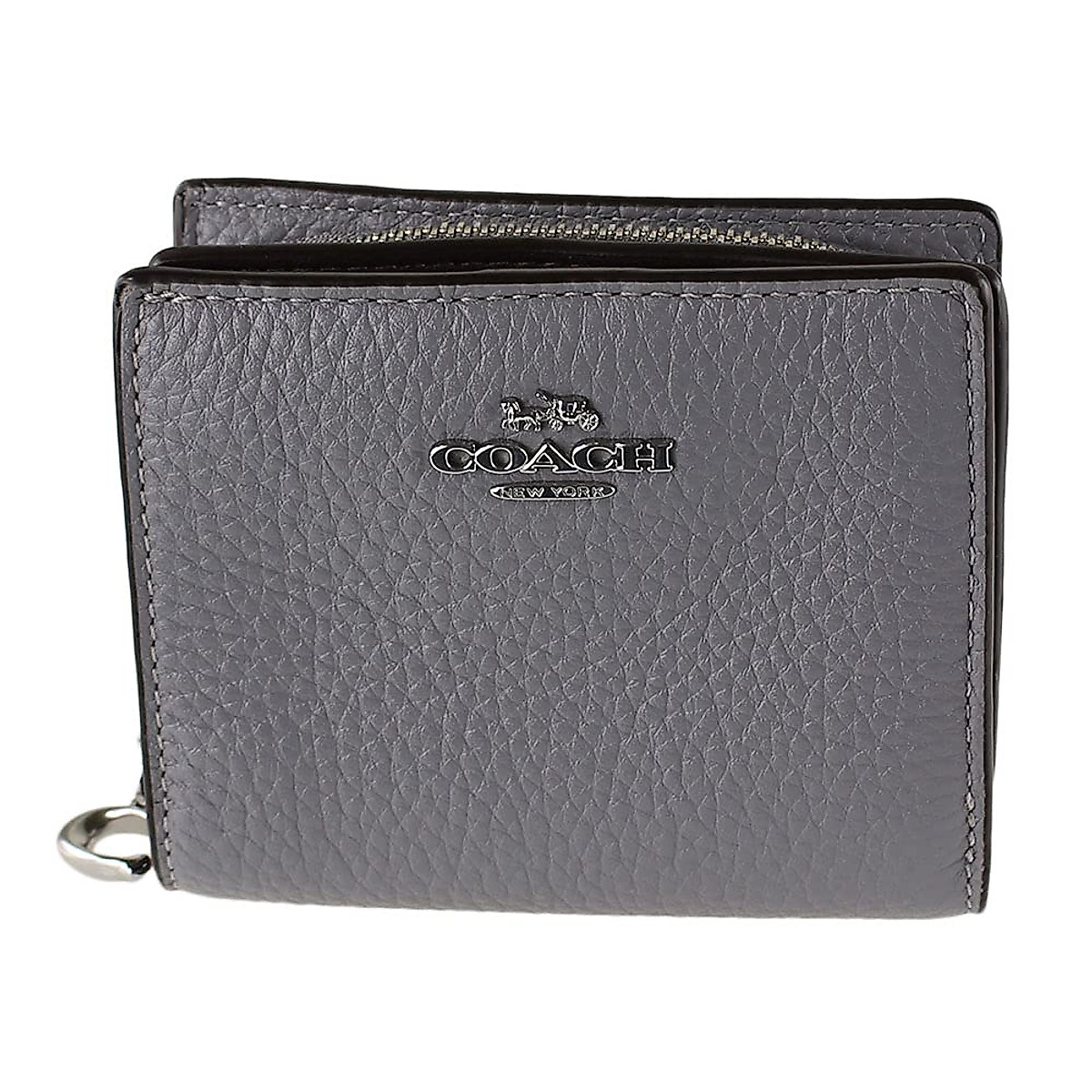 Coach Pebble Leather Snap Wallet Style No. C2862 Granite