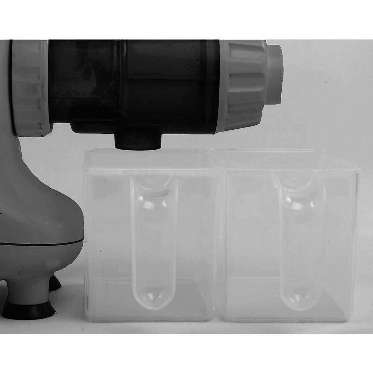 Omega 8006 Juicer Replacement Bowl Set - Pulp and Juice Collection Plastic Clear Containers Cup (2 Rectangle Bowls)