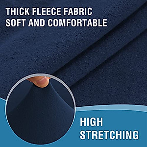 H.VERSAILTEX Chair Cover 1-Piece Stretch Couch Covers for 1 Cushion Couch Sofa Cover Spandex Non Slip Soft Form Fit Furniture Protector with Elastic Bottom (Chair, Navy)