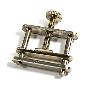 Eisco Labs Large (1 5/16") Nickel Plated Brass Tube Clamp, Hoffman Style - Closed