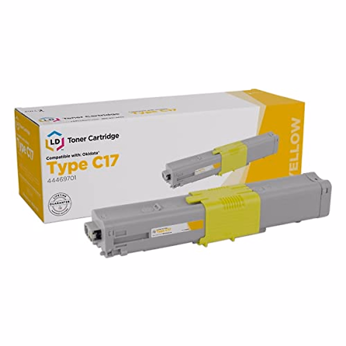 LD Compatible Toner Cartridge Replacement for Okidata 44469701 Type C17 (Yellow)