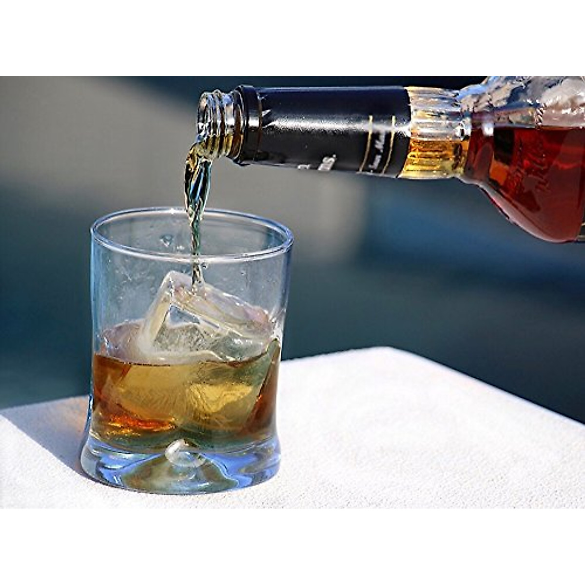 Silicone Ice Cube Tray (Set of 4) by M.Gastro Kitchens, Enough to Make 24 Extra Large Ice Cubes at One Time, Space Saving, 6 Cavity Design (Midnight Blue)