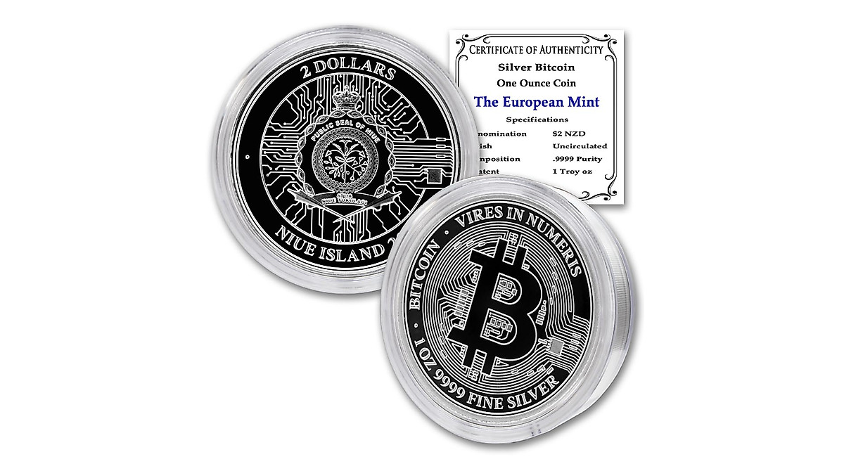 2022 1 oz Silver Bitcoin Official Legal Tender Coin Brilliant ...