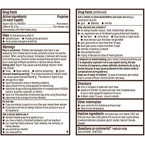 Bayer Extra Strength Bayer 500mg, 100 Count - Pack of 2