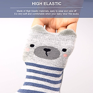 Babycare Toddler Slippers - Baby Boys & Girls First Walking Shoes, Rubber Sole Non-Skid Floor Slippers (Grey, MEDIUM, 5.5)