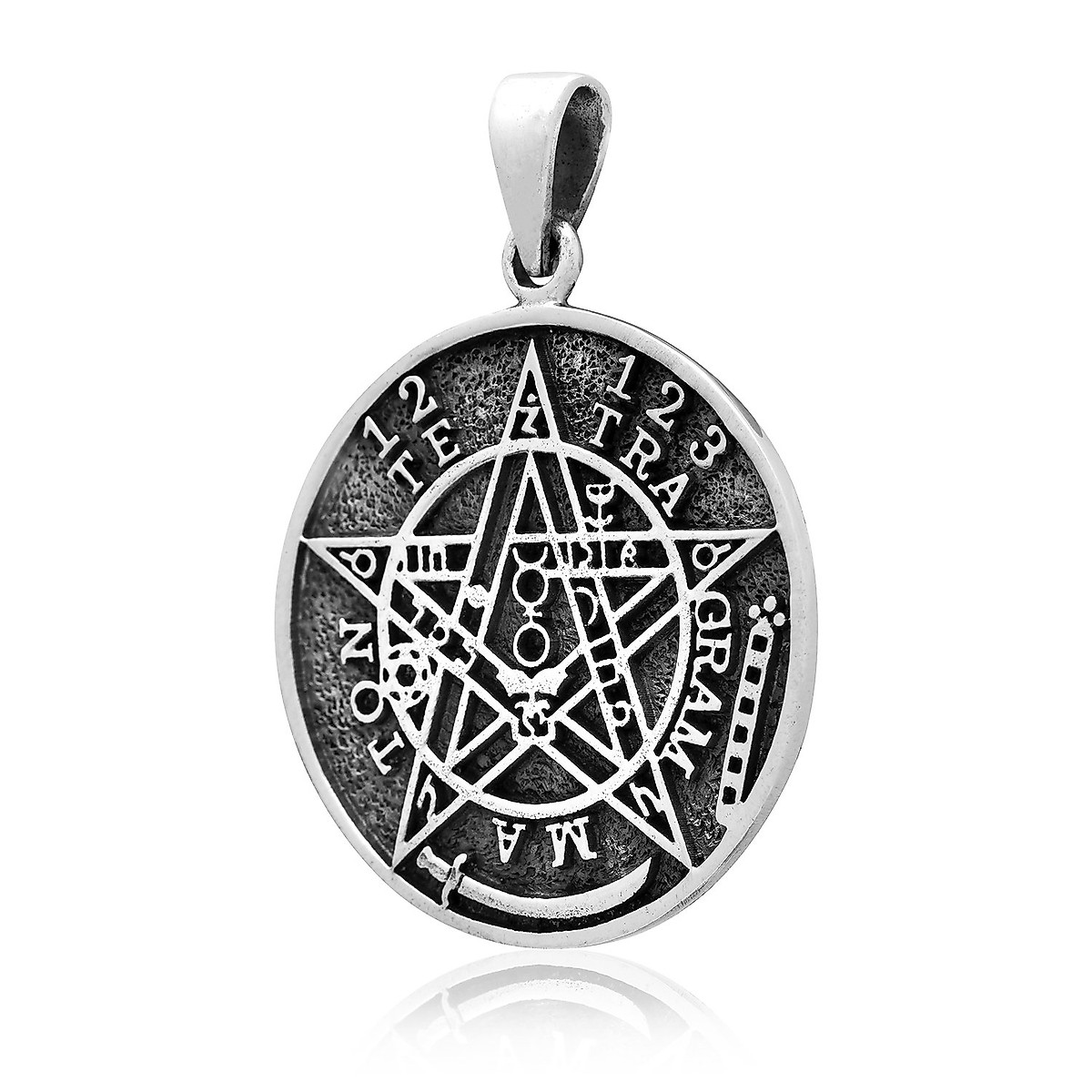 925 Sterling Silver Tetragrammaton Ceremonial Magic Seal of Solomon Pendant