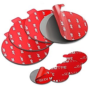 3M VHB Sticky Adhesive Replacement, 4pcs 3.15" Circle Double Sided Pads Gule for Dashboard / Windshield Suction Cup Phone Holder, 4pcs 23mm Round Sticker Tape for Car Magnetic Mount & Ring Holder Base