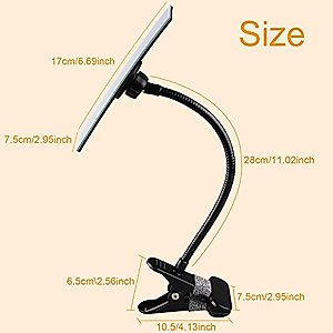 Gosear Security Convex Mirror,Computer Rearview HD Mirror,Clip On Cubicle Mirror for Personal Safety and Security Desk Rear View Monitors or Anywhere (6.69"*2.95"Rectangle)