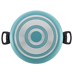 Farberware Cookware Nonstick Stockpot with Lid, 10.5 Quart, Aqua