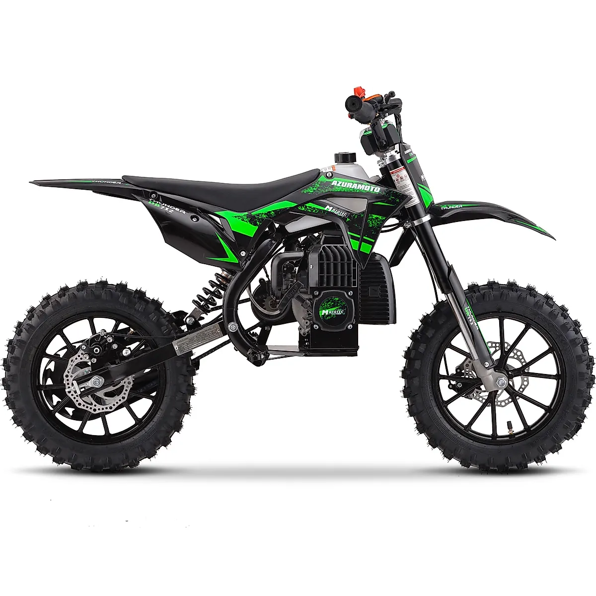MotoTec Thunder 50cc 2-Stroke Kids Gas Dirt Bike Green